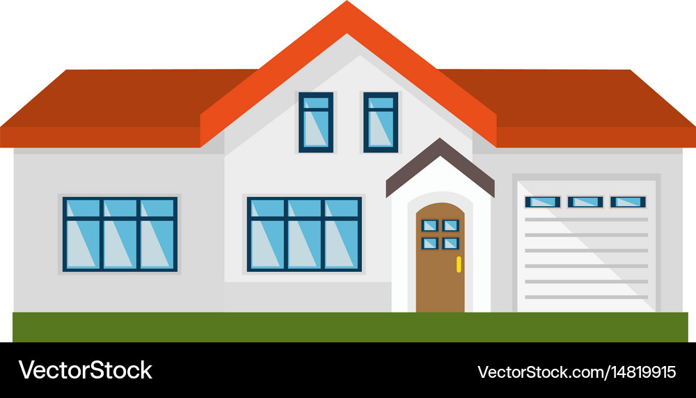 Exterior house isolated icon Royalty Free Vector Image