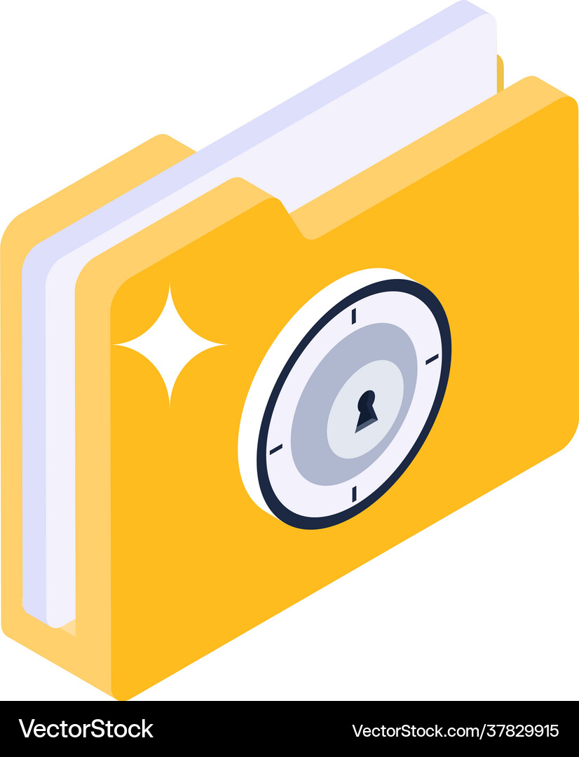 Folder access Royalty Free Vector Image - VectorStock