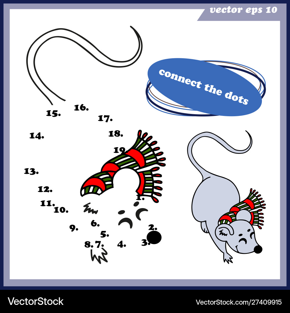 Funny simple game for children dot to dot Vector Image