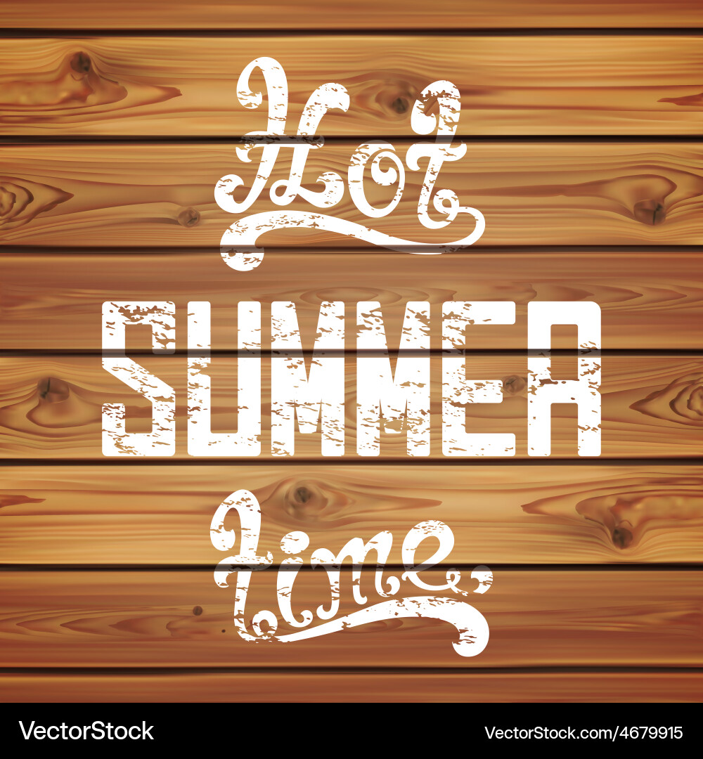 Hot summer time calligraphic handwritten Vector Image