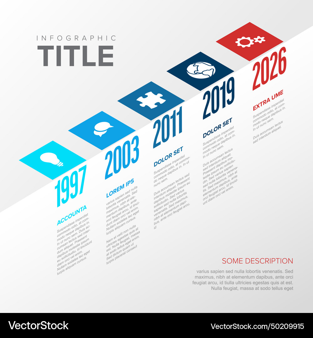 Infographic timeline template on the edge Vector Image