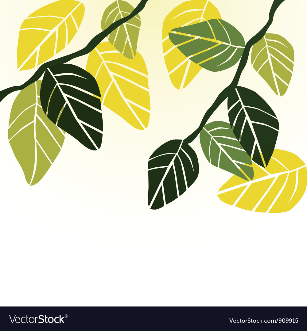 Leaf spring - background Royalty Free Vector Image
