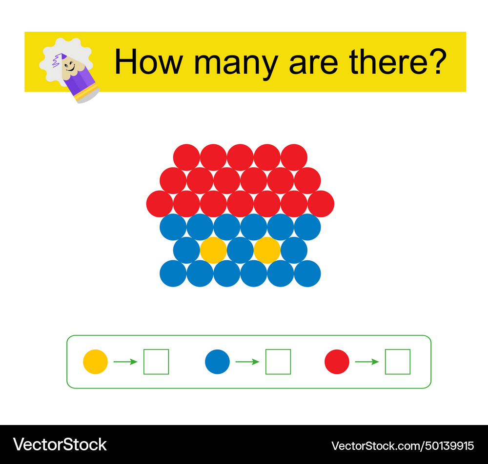 Math activity for kids number range up to 20 Vector Image