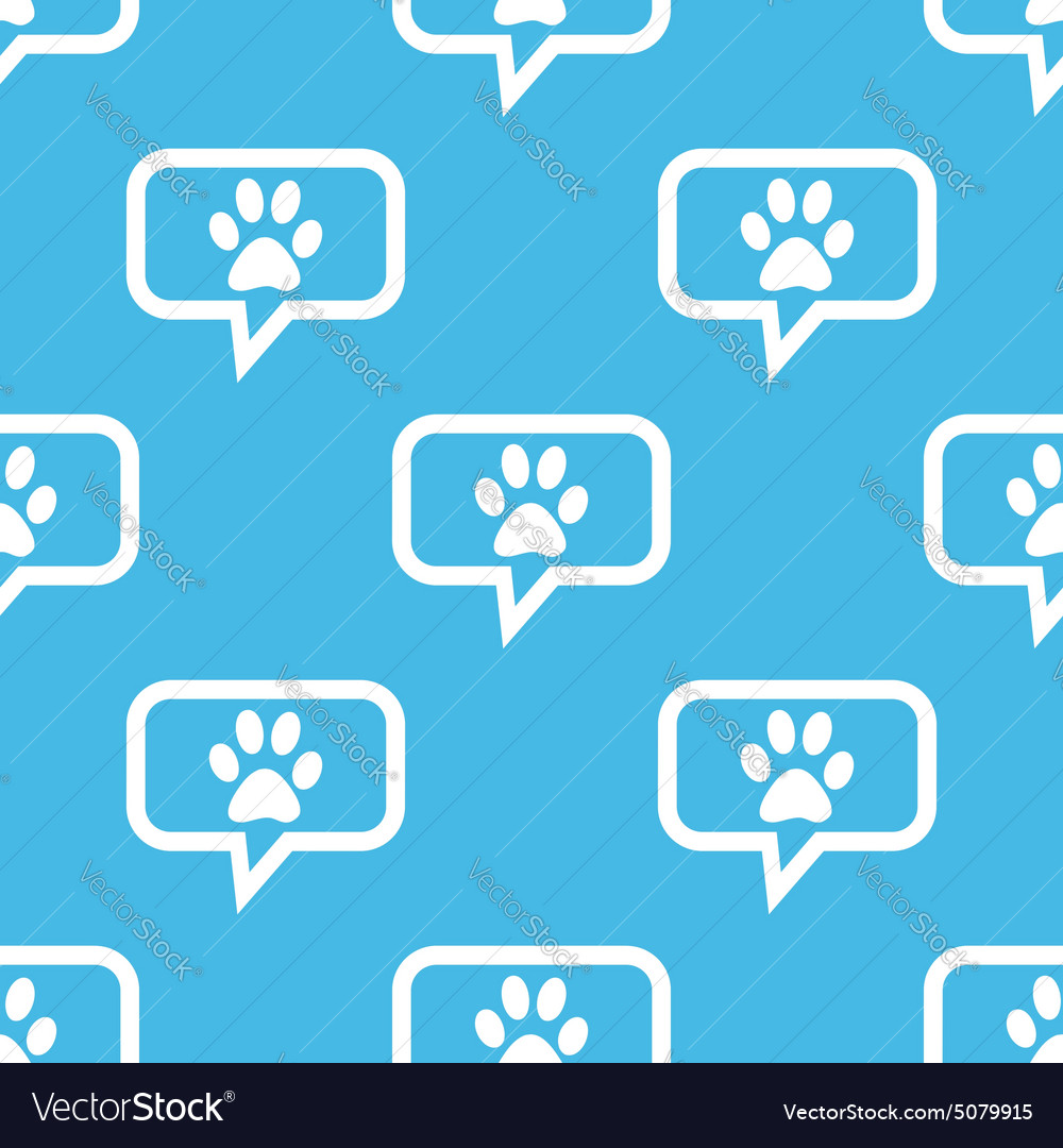 Paw message pattern Royalty Free Vector Image - VectorStock