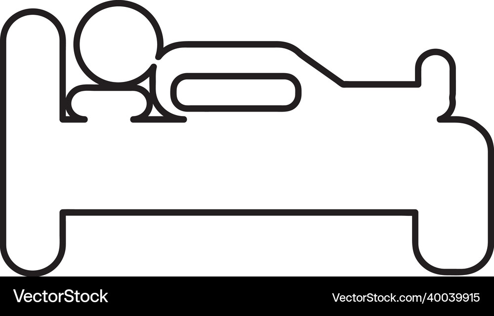 Sleep icon bed hotel sign Royalty Free Vector Image