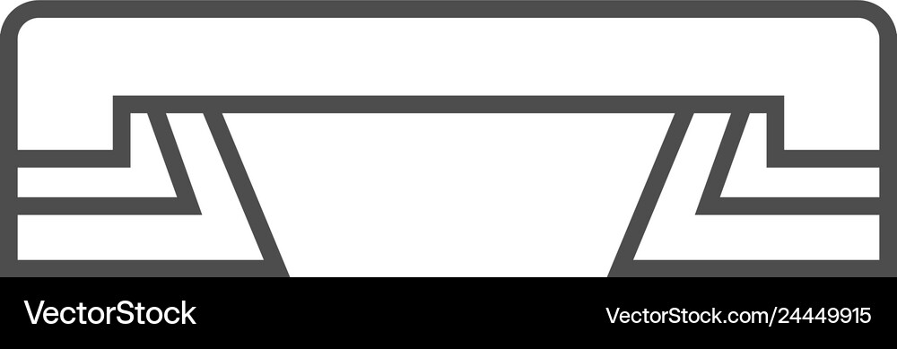 Step platform sport icon outline on white Vector Image