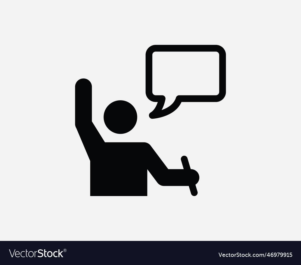 Student asking questions icon Royalty Free Vector Image