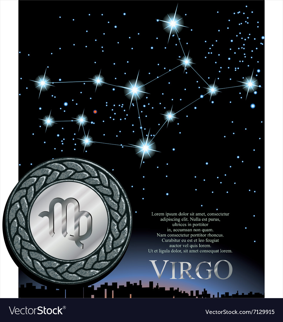Virgo zodiac sign virgin Royalty Free Vector Image