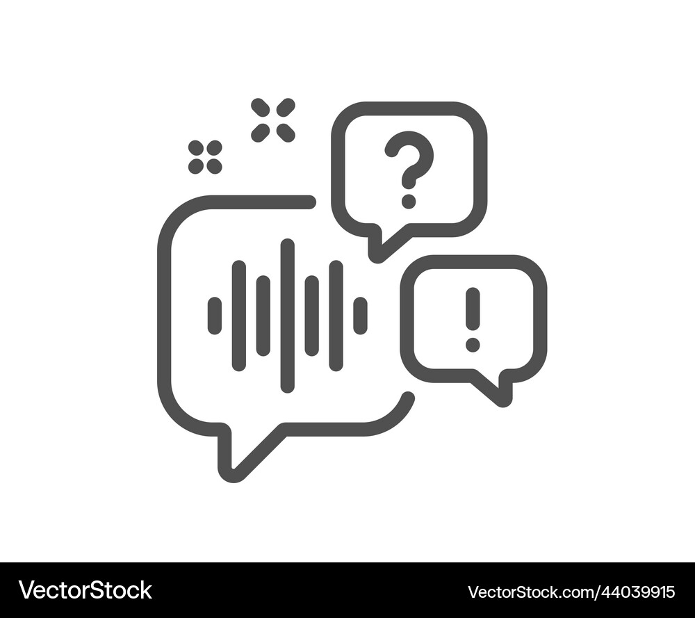 Voicemail line icon audio message sign Royalty Free Vector