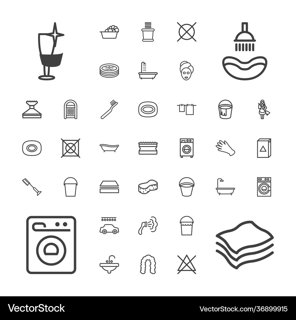 Wash icons Royalty Free Vector Image - VectorStock
