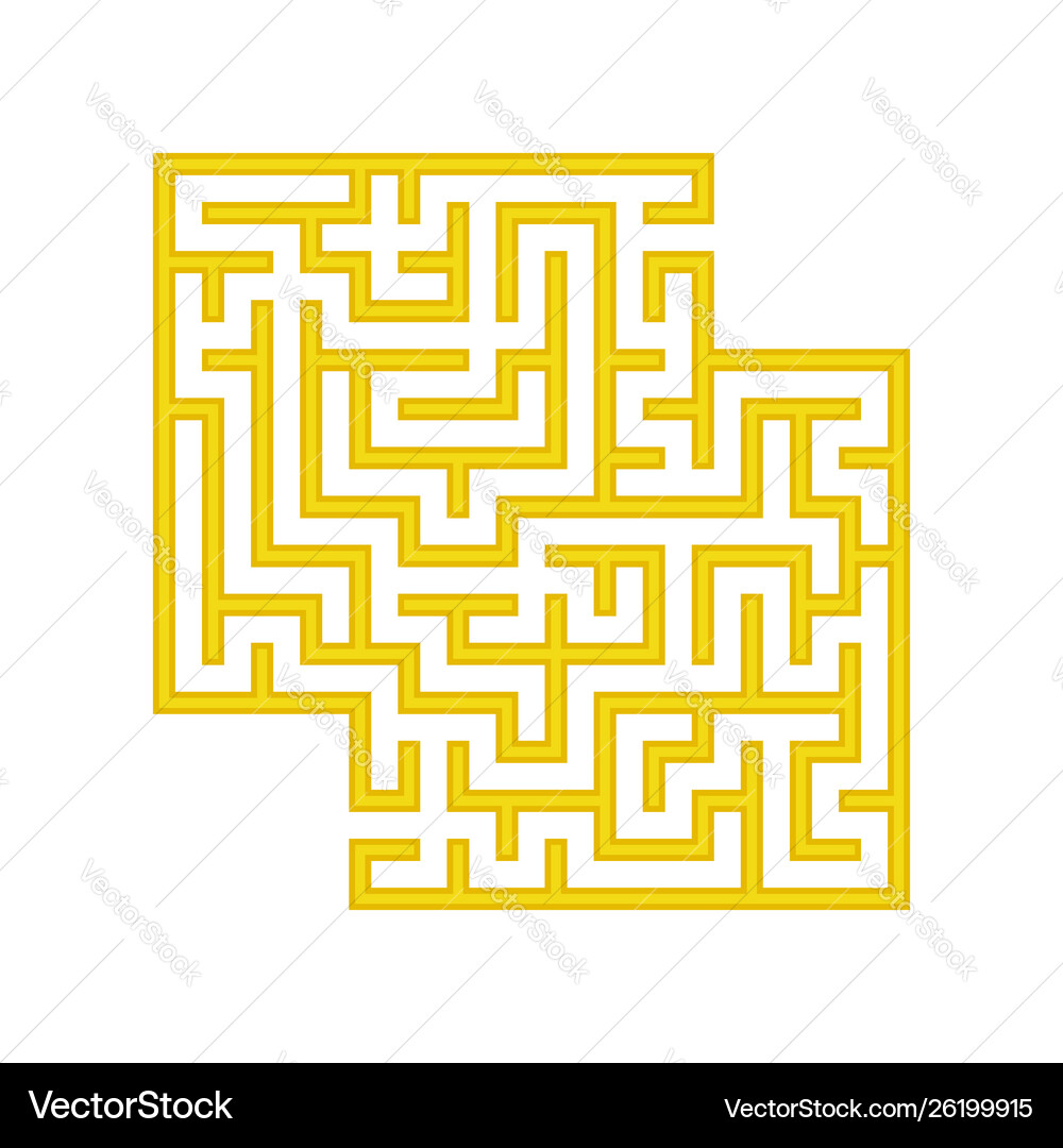 Yellow square labyrinth a game for children Vector Image