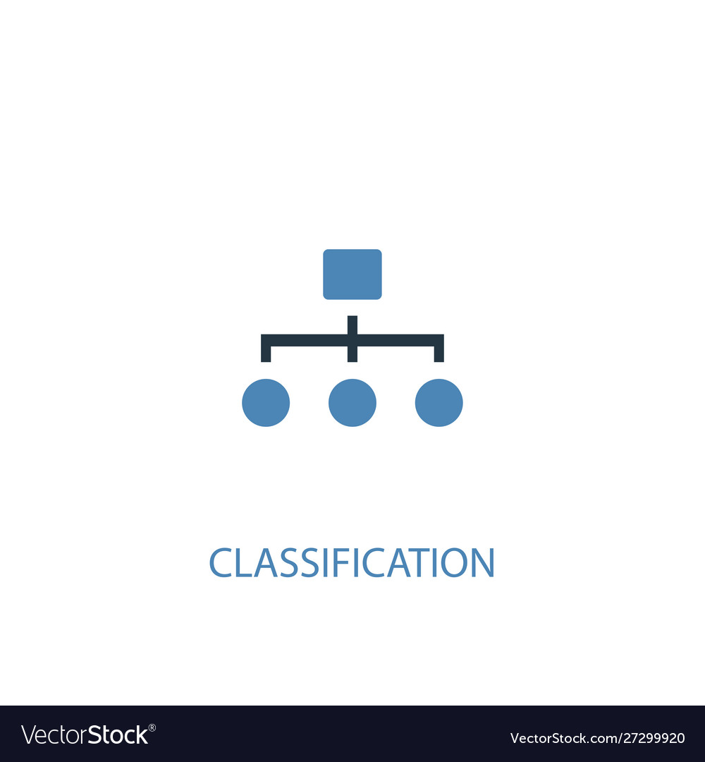 Classification concept 2 colored icon simple blue Vector Image