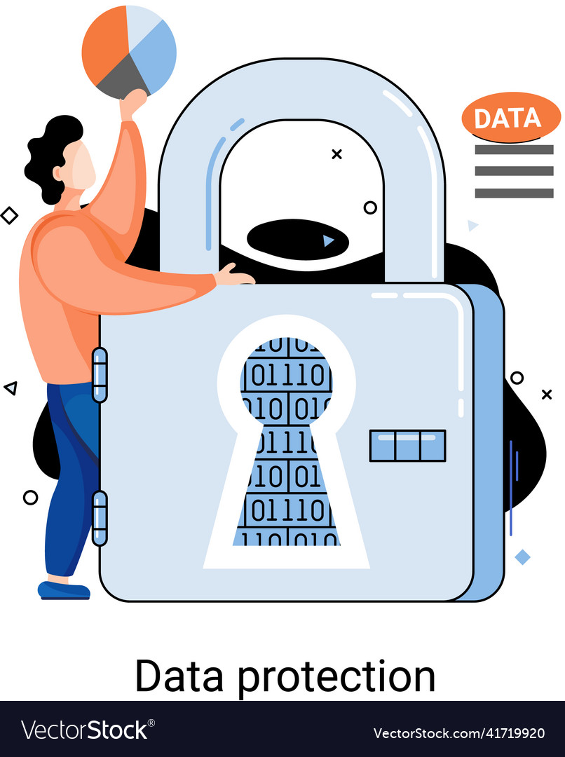 Data Protection Privacy Internet Security Vector Image