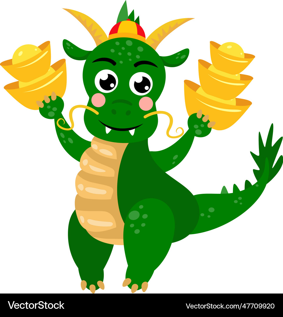 Funny zodiac dragon chinese Royalty Free Vector Image