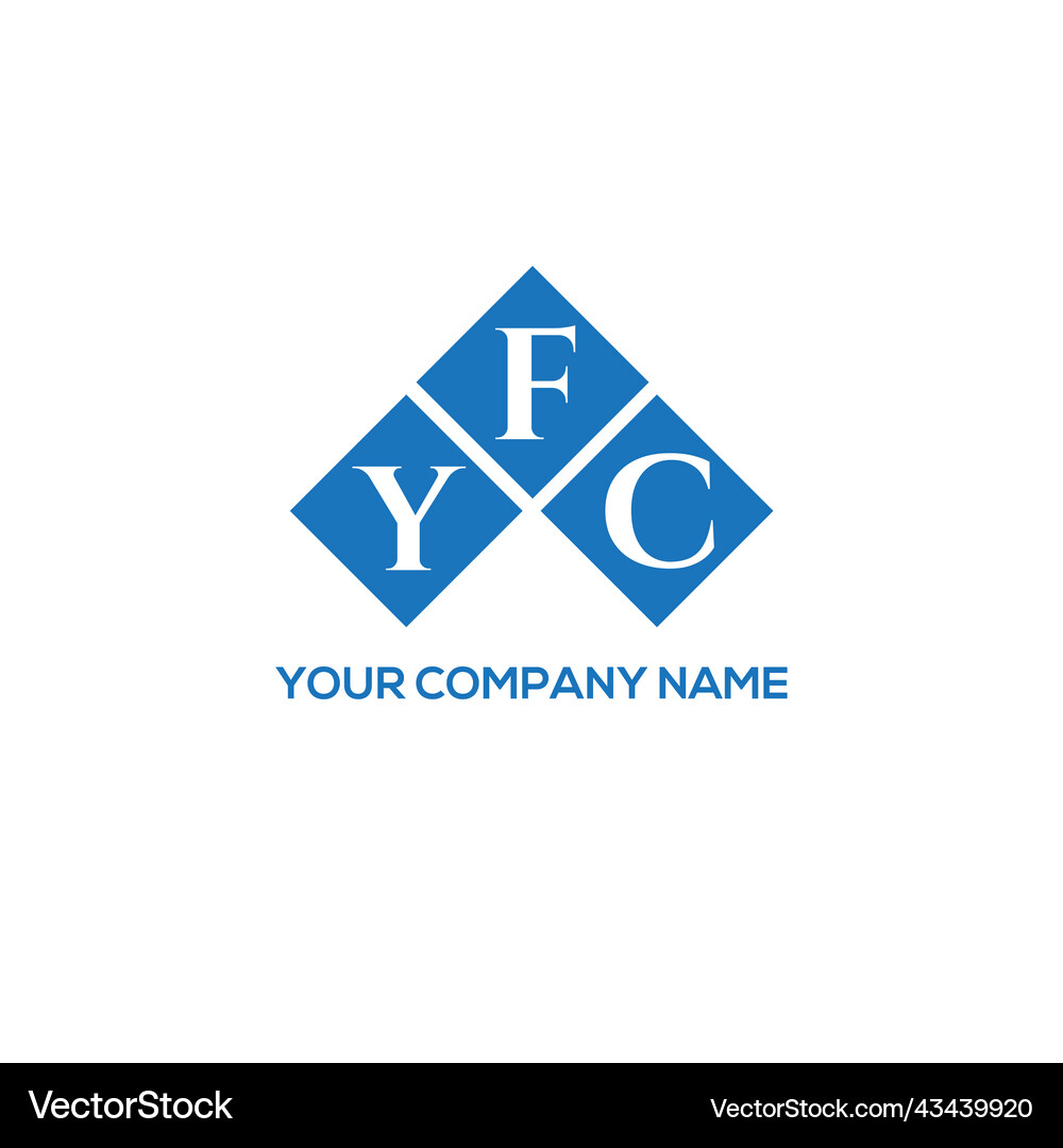 Fyc letter logo design on white background Vector Image