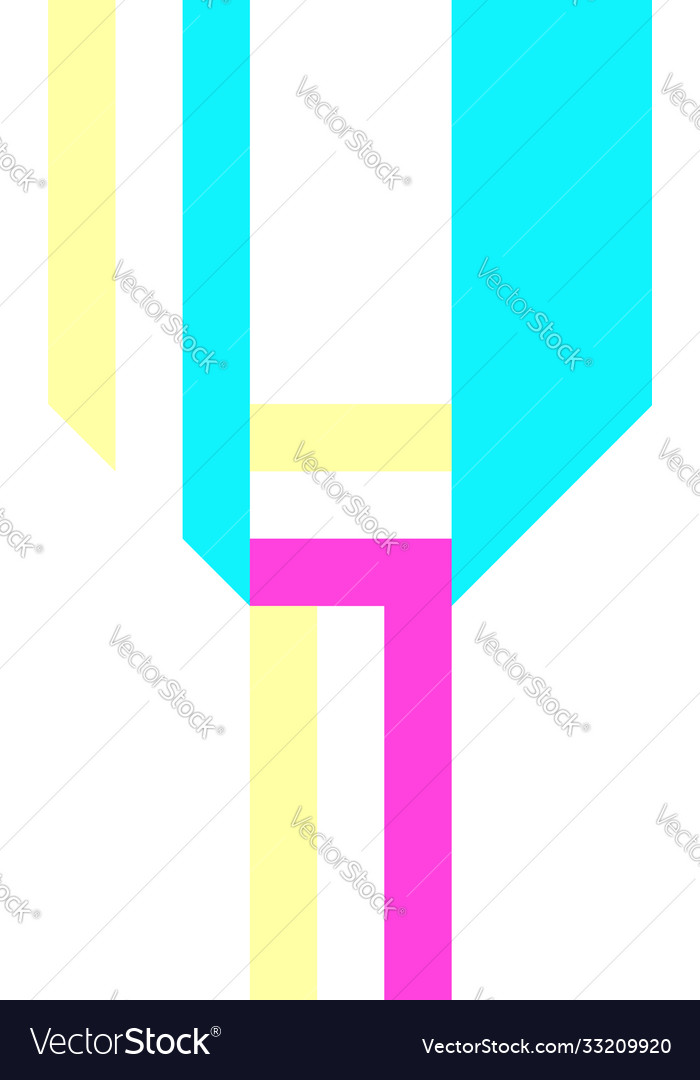 Letters folded from colored paper parts letter a Vector Image