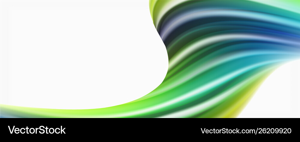 Modern liquid color flow on white - colorful Vector Image