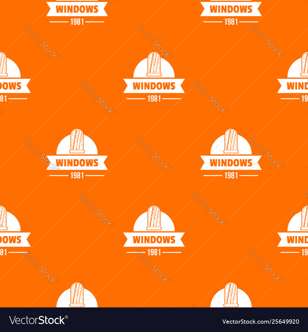 Modern window pattern orange Royalty Free Vector Image
