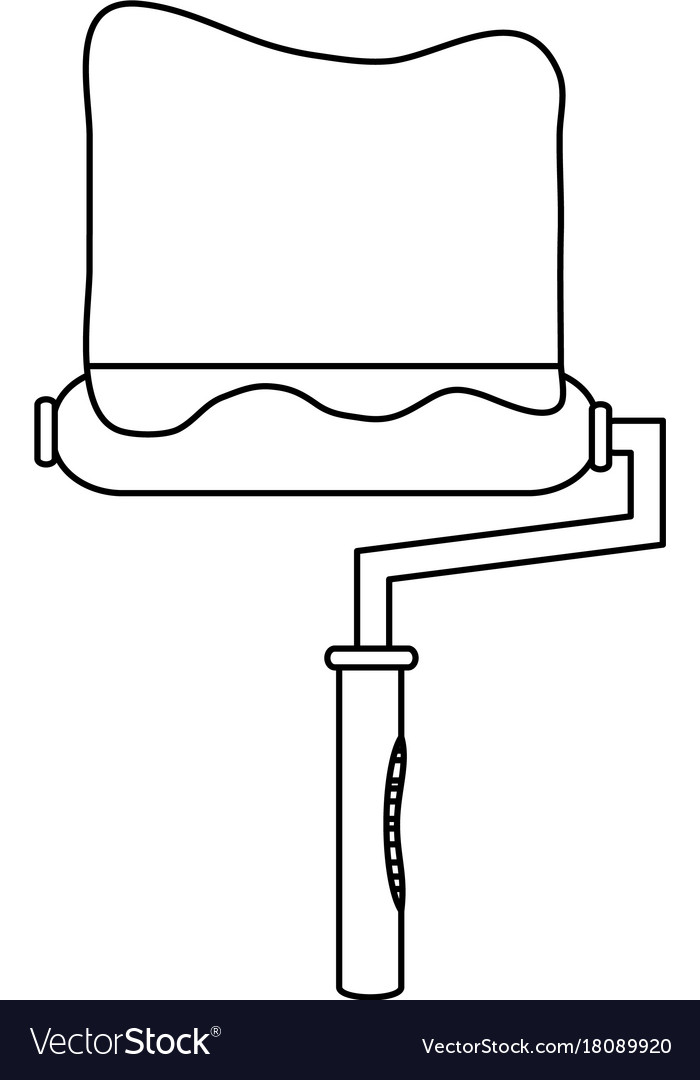 Paint roller Royalty Free Vector Image - VectorStock