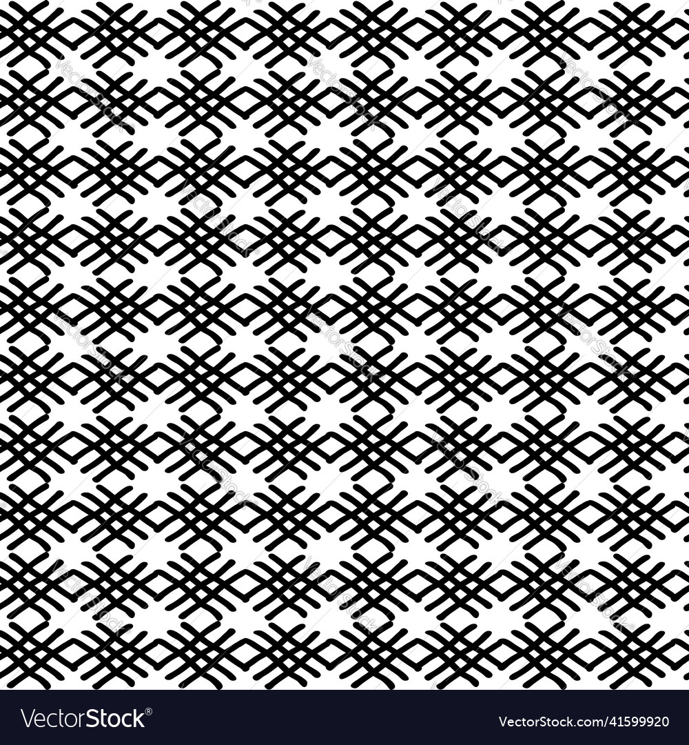 Seamless Lattice Background Monochrome Pattern Vector Image