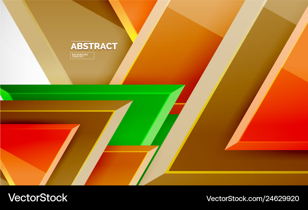 Tech futuristic geometric 3d shapes minimal Vector Image