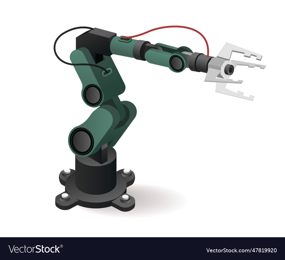 Technology tool factory robotic arm Royalty Free Vector