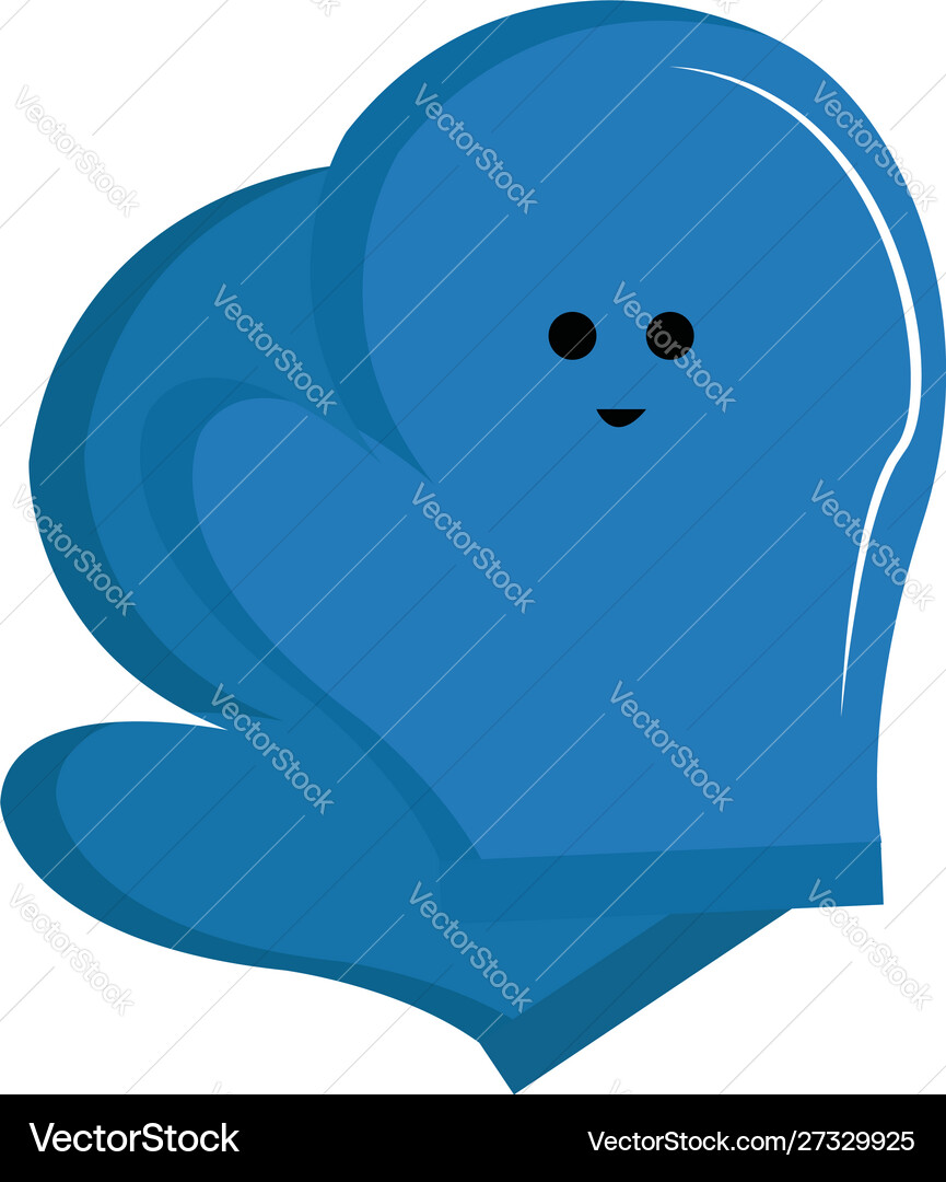 Blue gloves on white background Royalty Free Vector Image