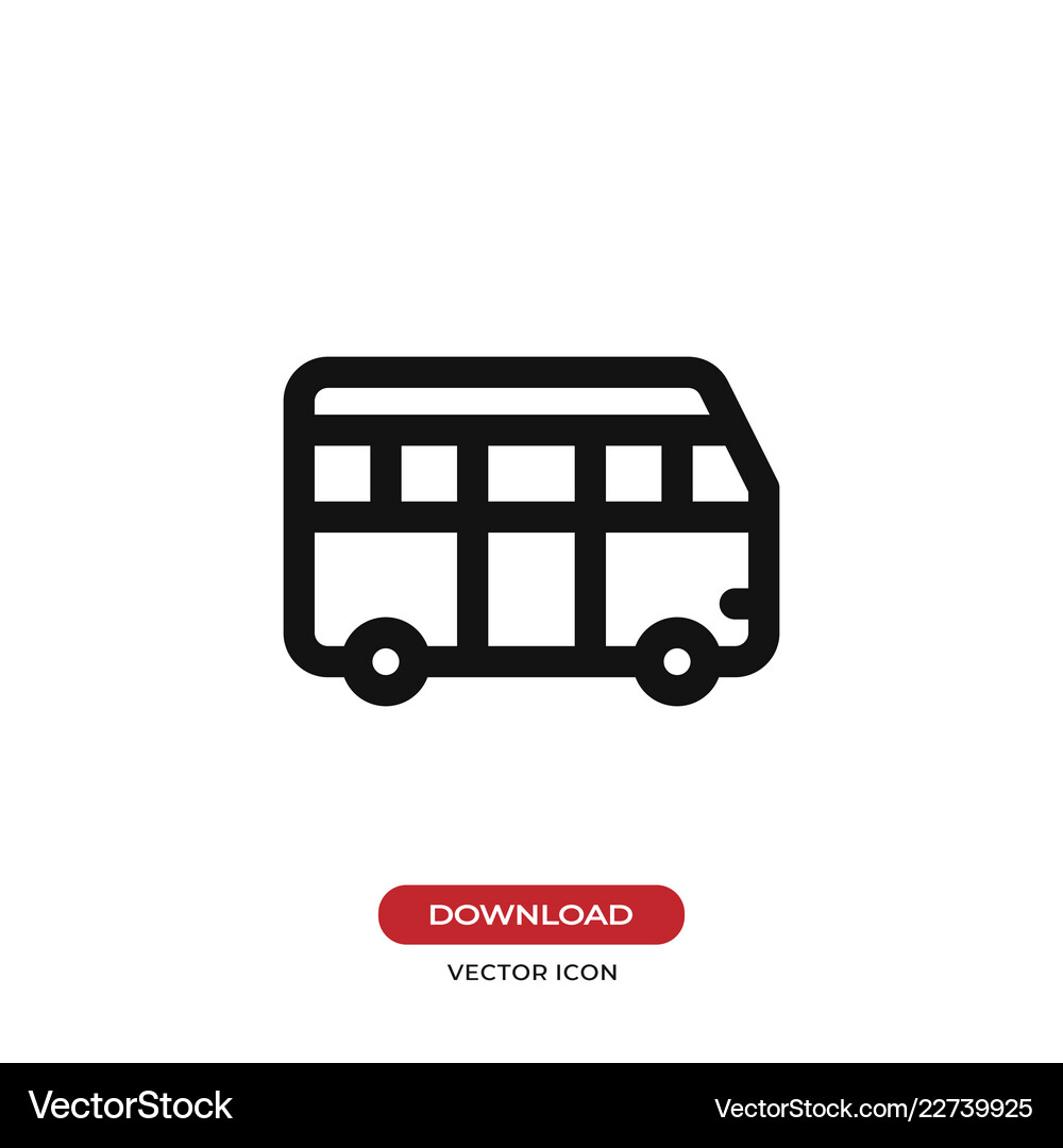 Bus icon auto bustransport symbol Royalty Free Vector Image