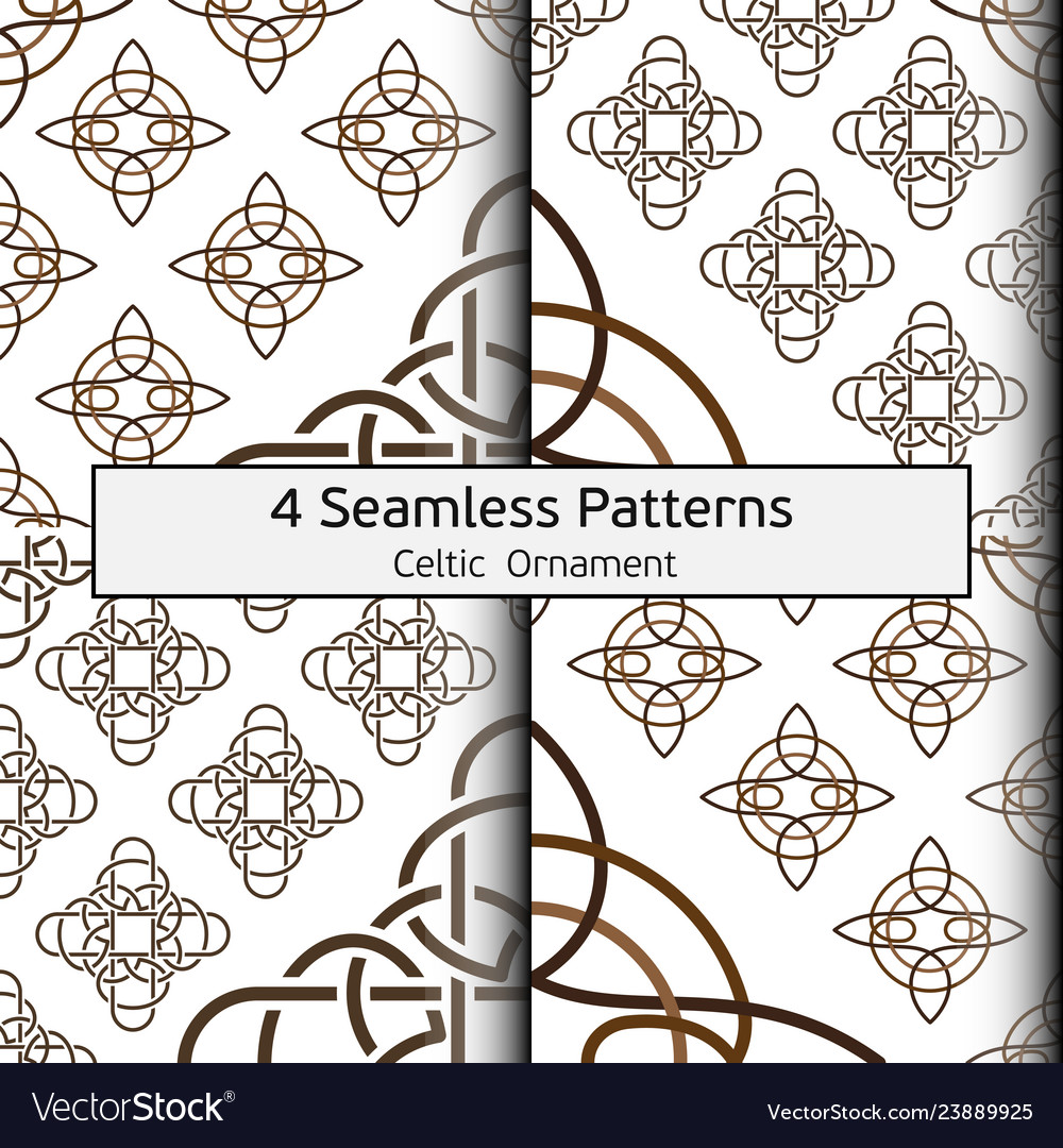 Celtic set pattern 0001 Royalty Free Vector Image