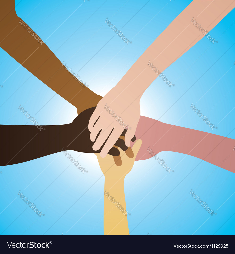 Five hands Royalty Free Vector Image - VectorStock