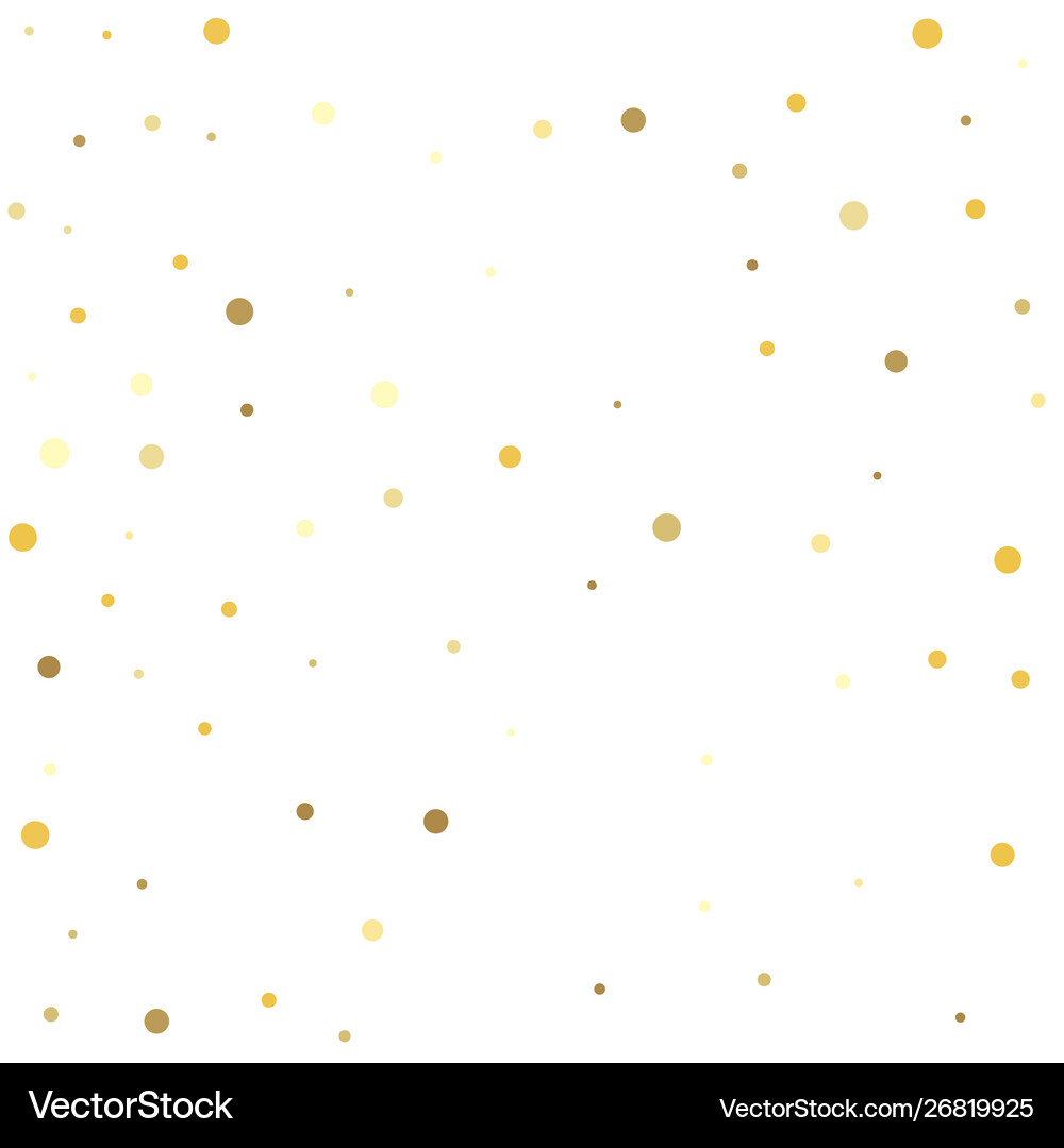 Gold flying dots confetti magic cosmic christmas Vector Image