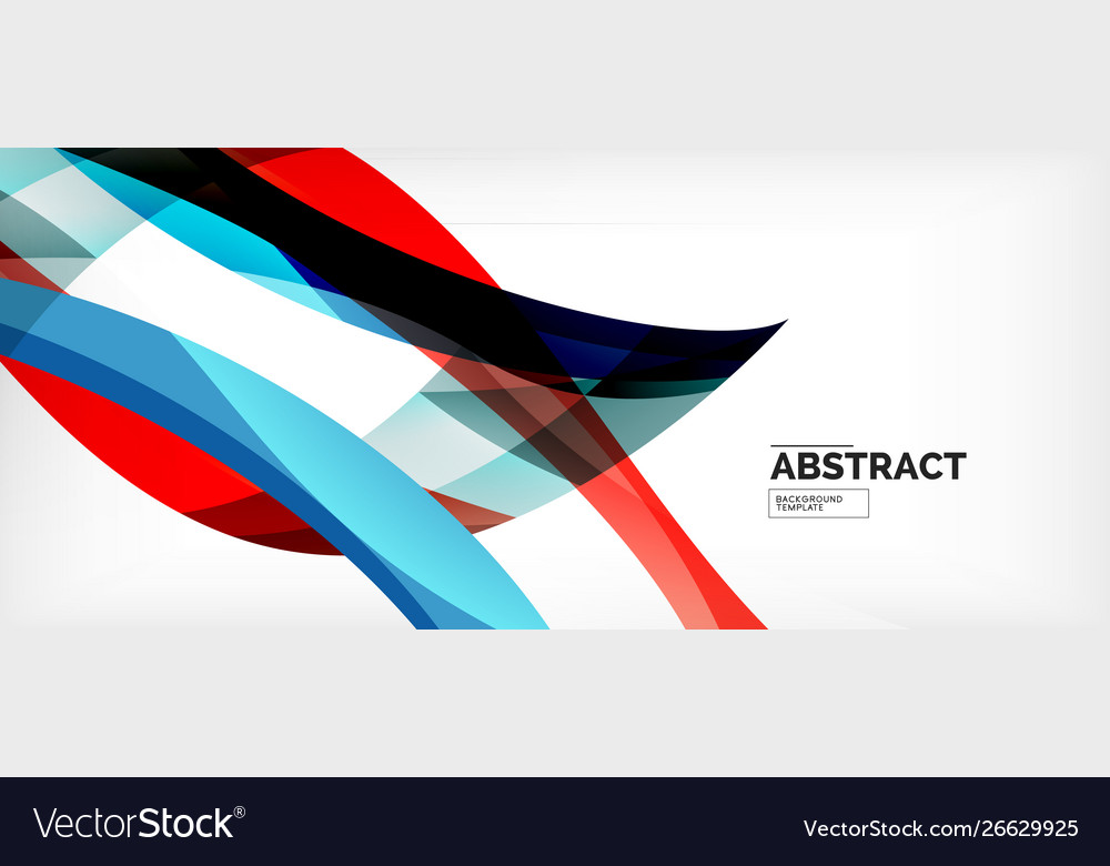 Linear wave web template Royalty Free Vector Image