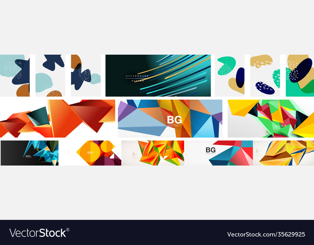 Set abstract backgrounds Royalty Free Vector Image