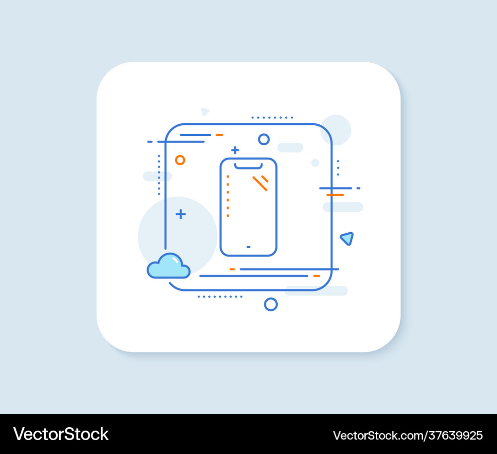 Smartphone line icon phone sign mobile device Vector Image