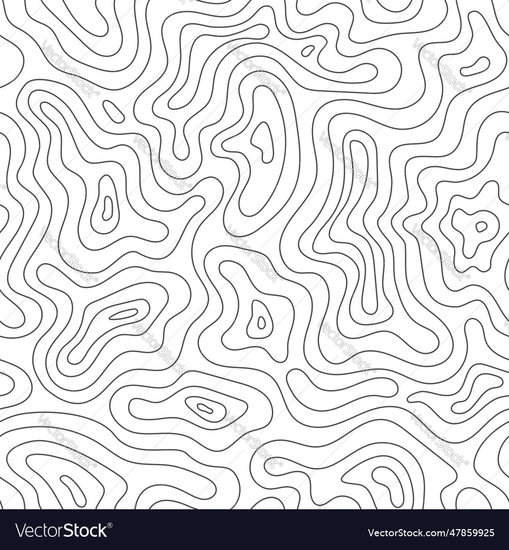 Topographic map seamless pattern Royalty Free Vector Image