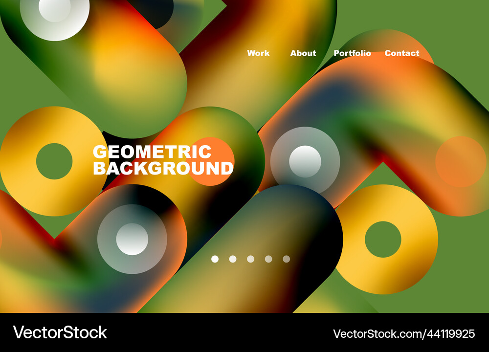 Website landing page abstract geometric background