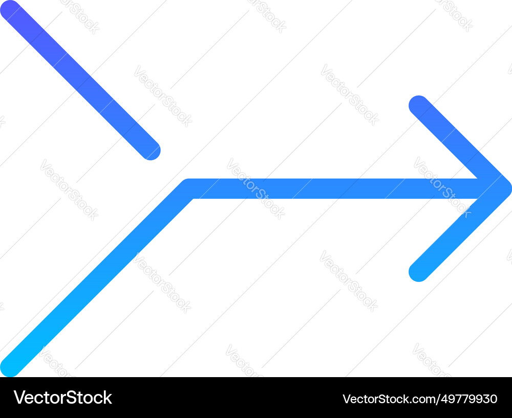 Arrow 39 line gradient icon pictogram symbol Vector Image
