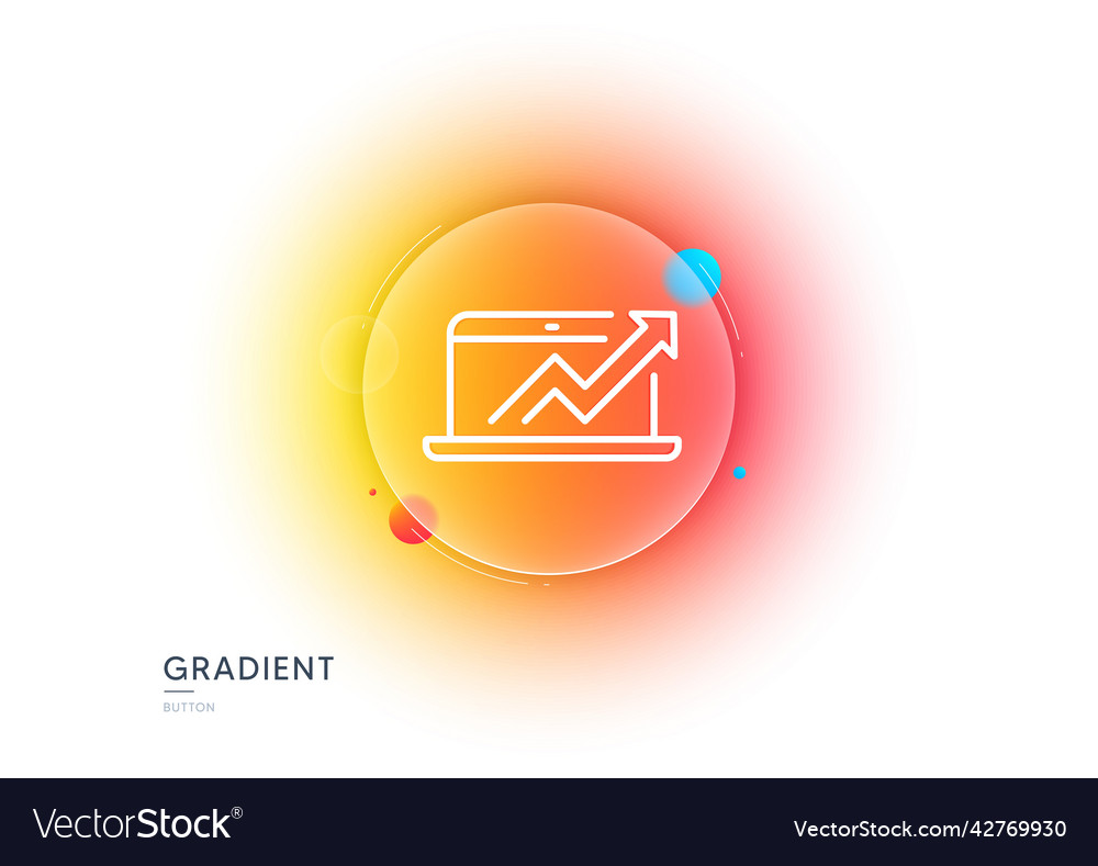 Data analysis and statistics line icon computer Vector Image