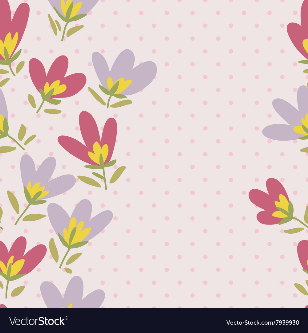 Flower pattern spring hand-drawn doodle Royalty Free Vector