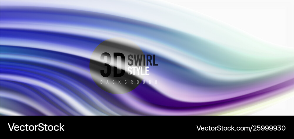 Modern liquid color flow on white - colorful Vector Image