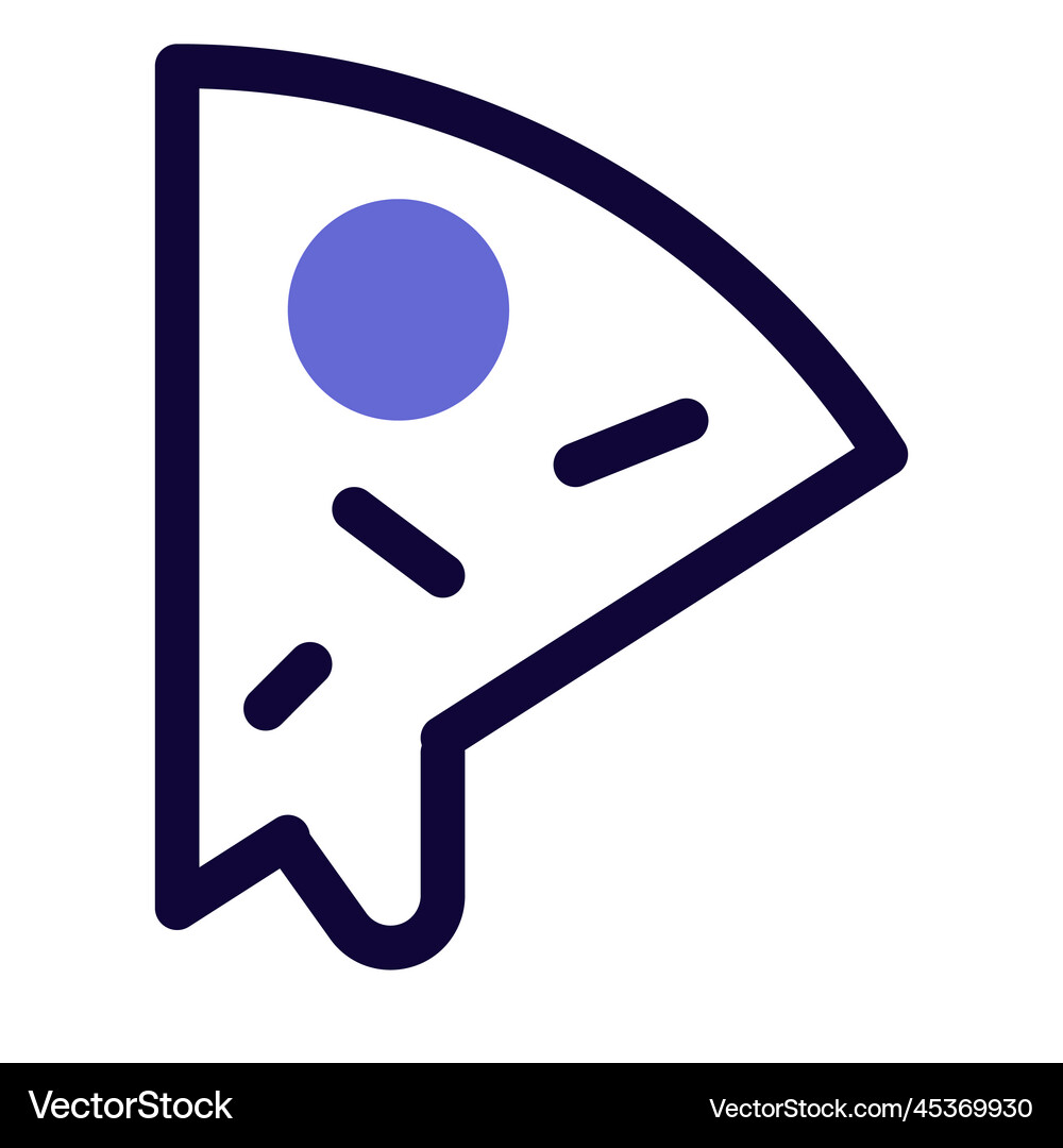 Mouthwatering cheese dripping pizza slice Vector Image