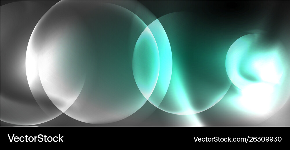 Shiny neon color light with circles abstract Vector Image