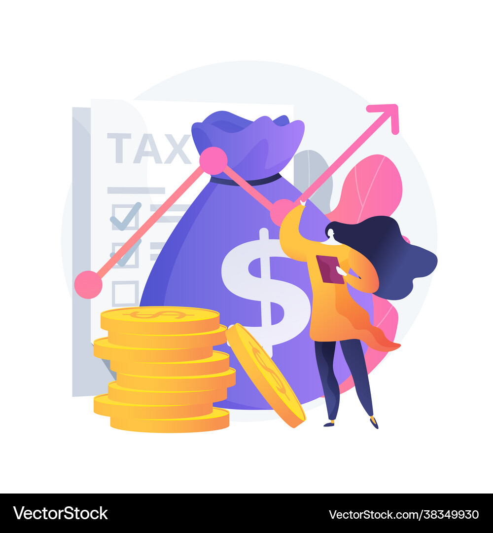 Taxable income abstract concept Royalty Free Vector Image