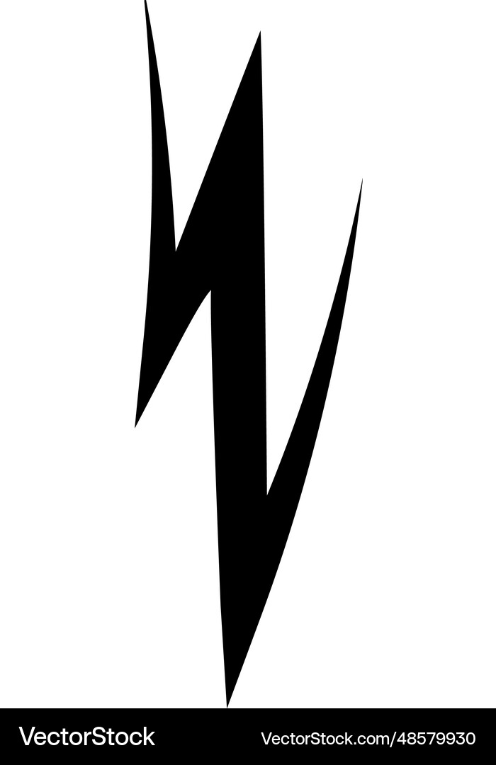 Thunder lighting bolt flash icons wolf fang Vector Image