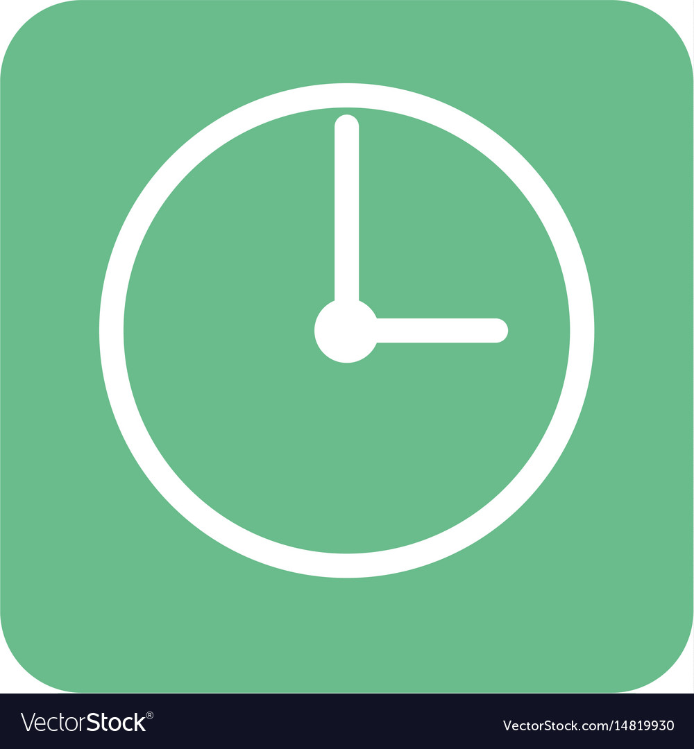 Time clock isolated icon Royalty Free Vector Image