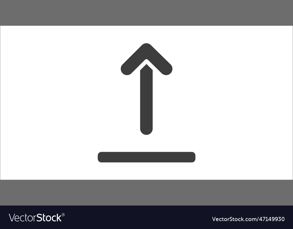 Upload button icon filled button icon from Vector Image