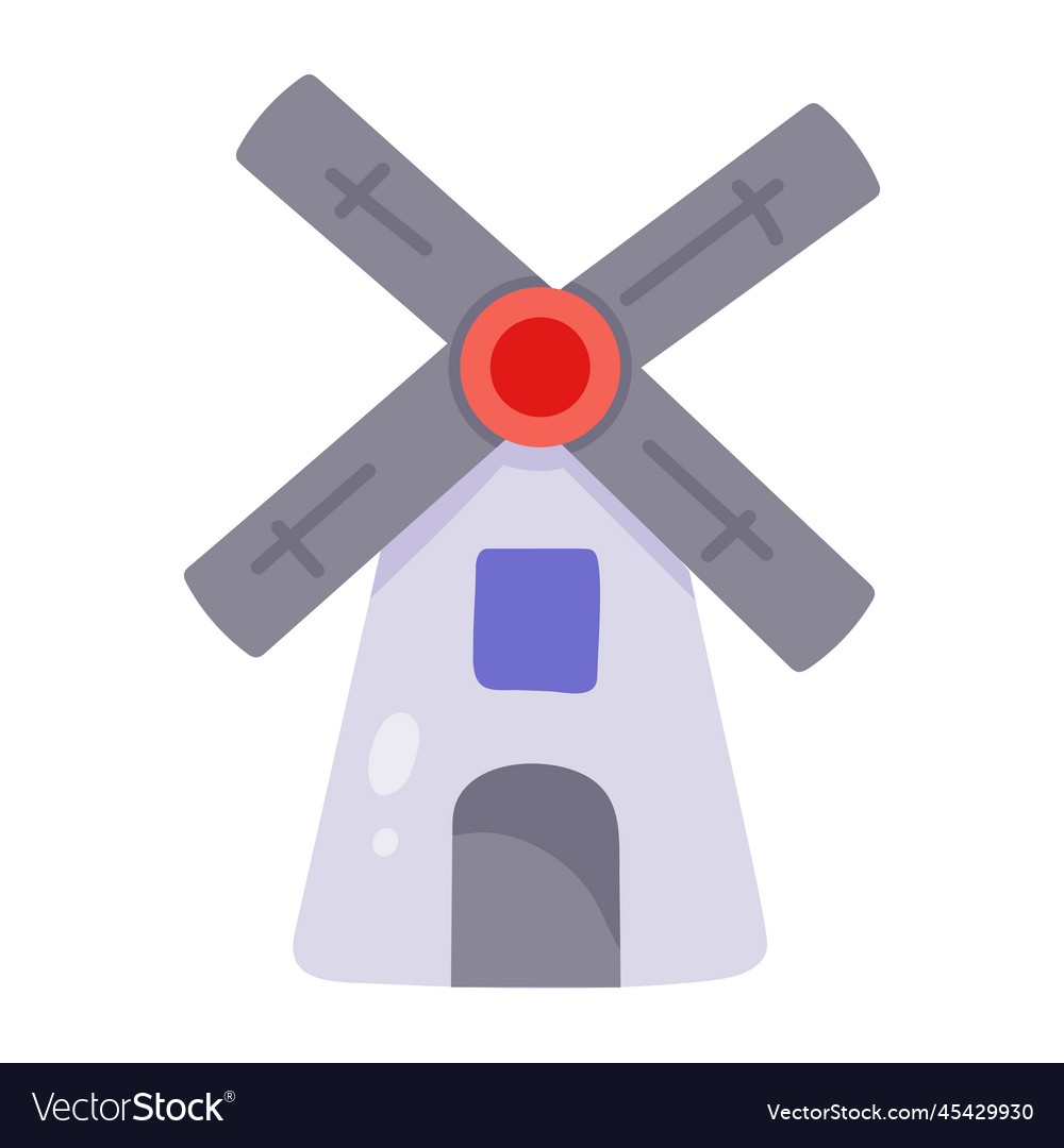 Windmill Royalty Free Vector Image - VectorStock