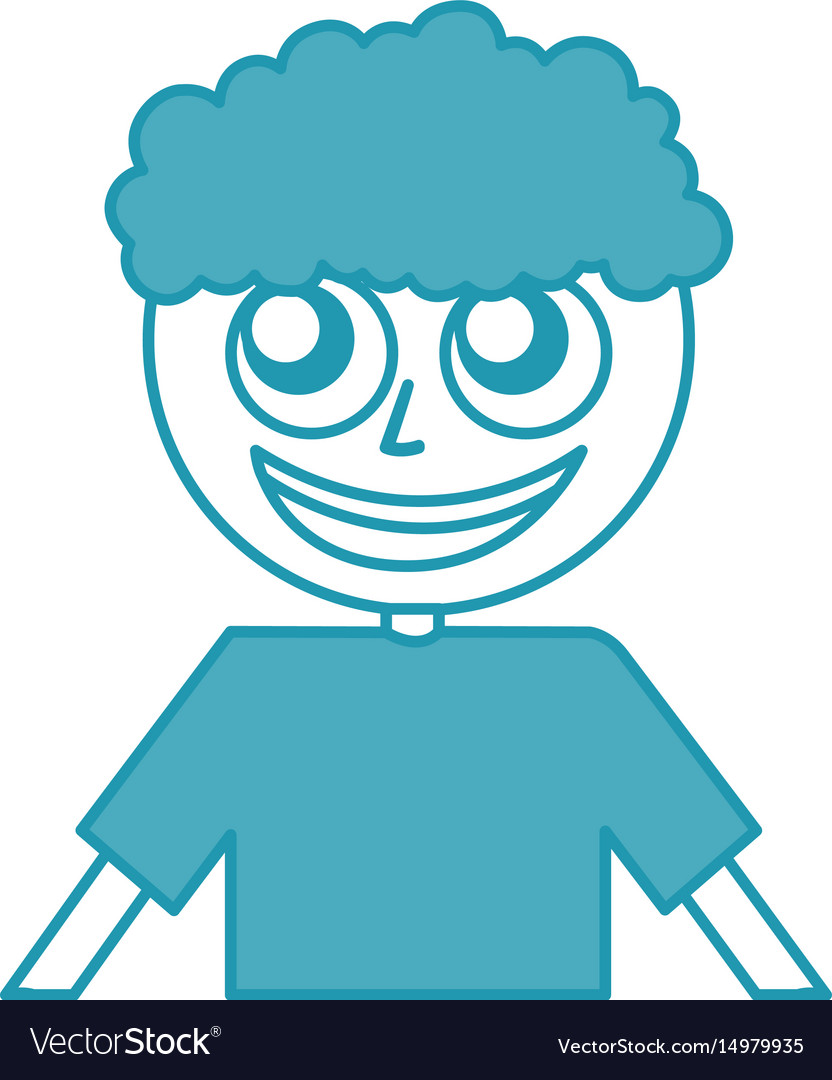 Curly haired boy character Royalty Free Vector Image Curly haired boy character Royalty Free Vector Image