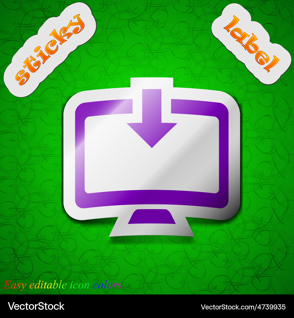 Download load backup icon sign symbol chic colored