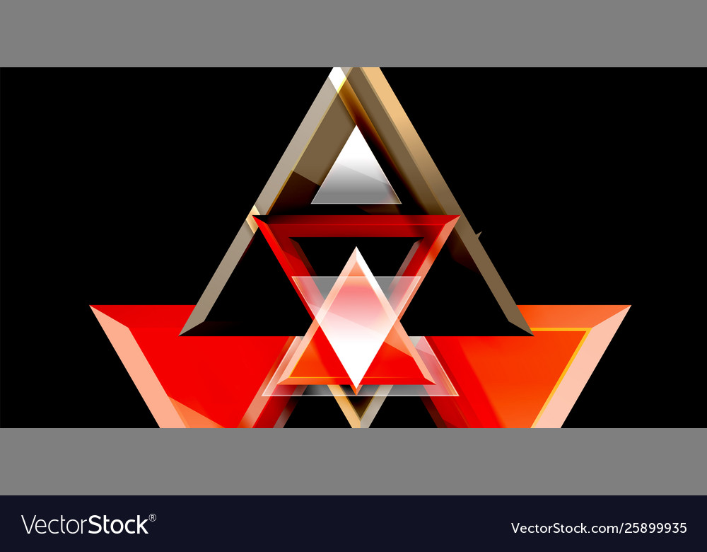 Dynamic triangle composition abstract background Vector Image